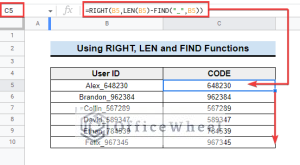 How to Use RIGHT Function in Google Sheets (6 Suitable Examples)