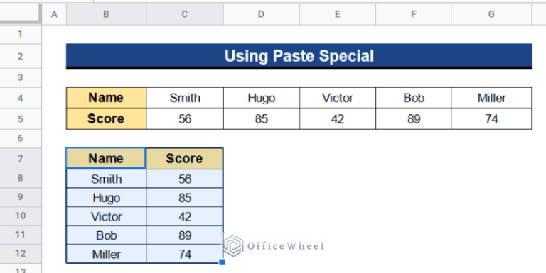 Transpose Multiple Rows into One Column in Google Sheets