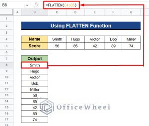Transpose Multiple Rows into One Column in Google Sheets
