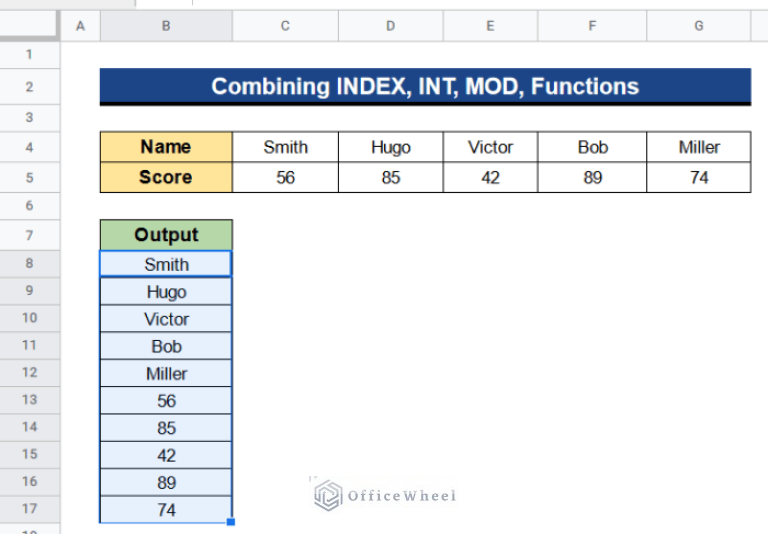 Transpose Multiple Rows into One Column in Google Sheets
