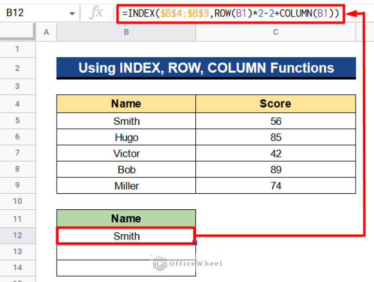 Transpose Multiple Rows into One Column in Google Sheets