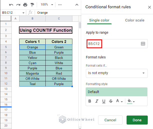 Highlight Duplicates In Two Columns In Google Sheets 2 Ways 