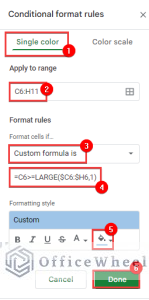 How to Highlight Highest Value in Row in Google Sheets (2 Ways)