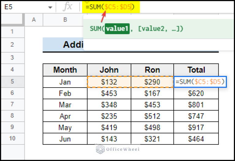 How to Add Dollar Sign in Google Sheets (2 Suitable Examples)