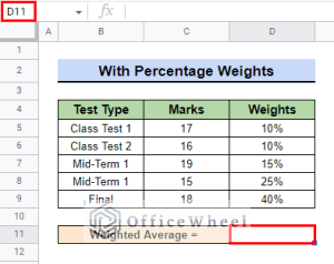 How to Calculate Weighted Average in Google Sheets
