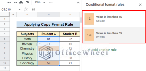 How to Copy and Paste Conditional Formatting in Google Sheets