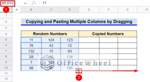 How to Copy and Paste Multiple Columns in Google Sheets