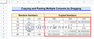 How to Copy and Paste Multiple Columns in Google Sheets