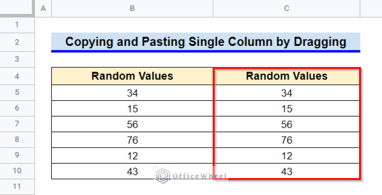 How to Copy and Paste Multiple Columns in Google Sheets