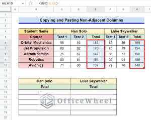 How to Copy and Paste Multiple Columns in Google Sheets