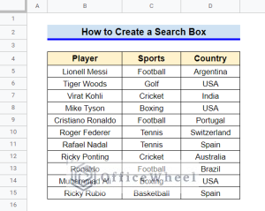 How to Create a Search Box in Google Sheets (4 Easy Methods)