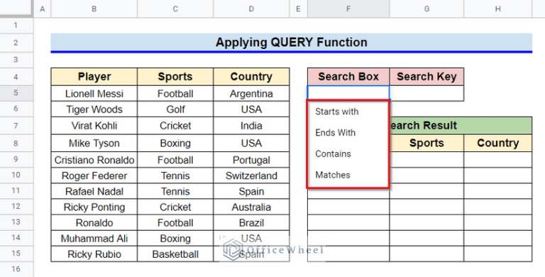 How to Create a Search Box in Google Sheets (4 Easy Methods)