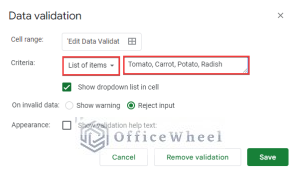 How to Edit Data Validation in Google Sheets (With Easy Steps)