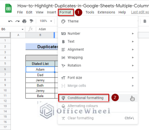 How to Highlight Duplicates for Multiple Columns in Google Sheets