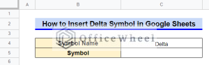 How to Insert Delta Symbol in Google Sheets (4 Easy Methods)