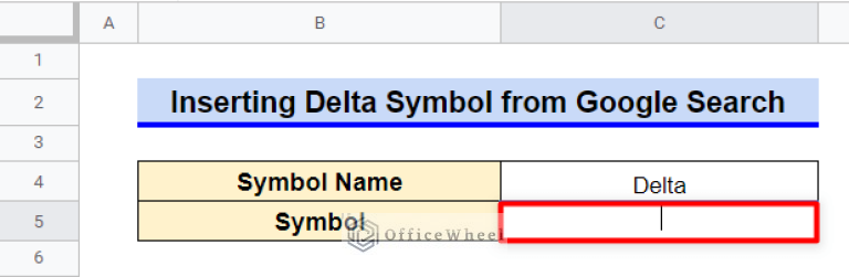 How to Insert Delta Symbol in Google Sheets (4 Easy Methods)
