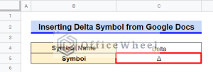 How to Insert Delta Symbol in Google Sheets (4 Easy Methods)