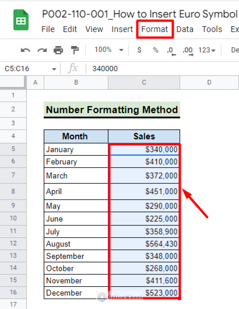 How To Insert Euro Symbol In Google Sheets 5 Simple Methods 