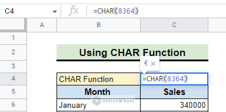 How to Insert Euro Symbol in Google Sheets (5 Simple Methods)