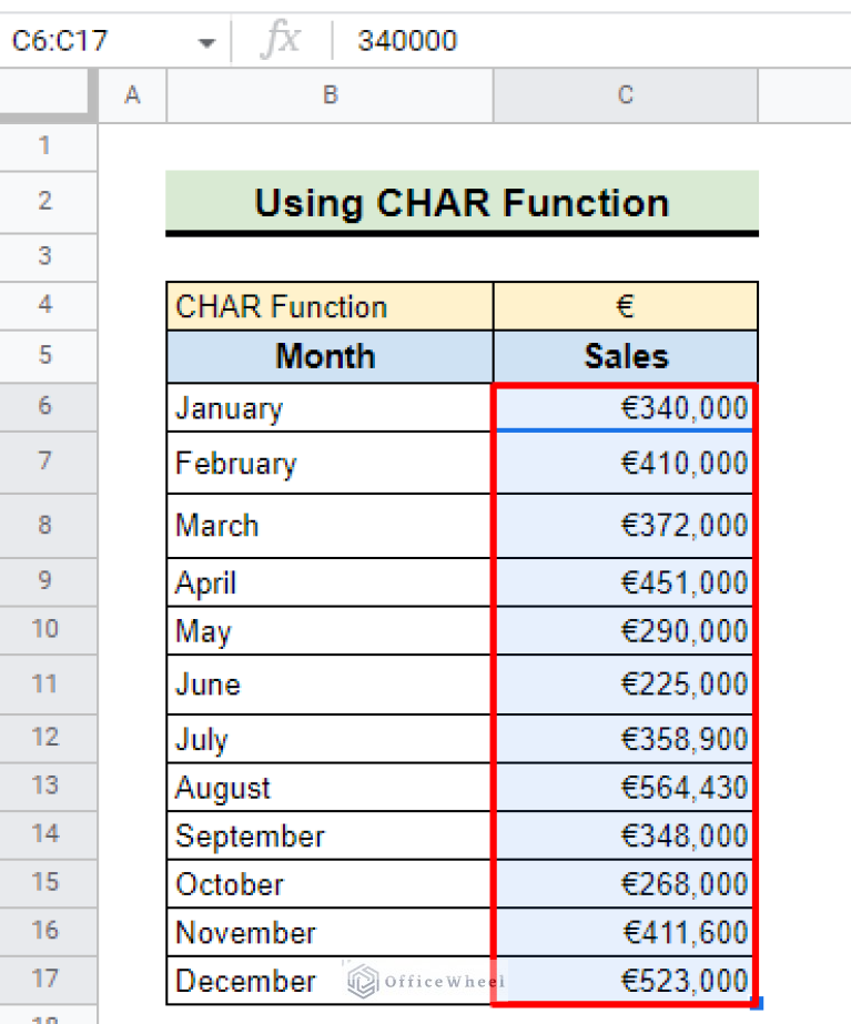 How To Insert Euro Symbol In Google Sheets 5 Simple Methods 