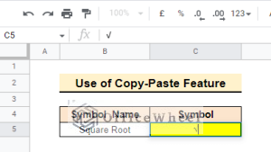 How to Insert Square Root Symbol (√) in Google Sheets (3 Ways)