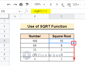 How to Insert Square Root Symbol (√) in Google Sheets (3 Ways)