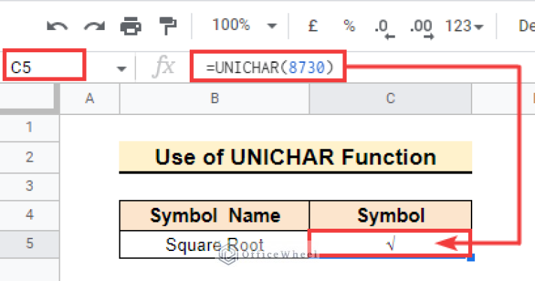 How to Insert Square Root Symbol (√) in Google Sheets (3 Ways)