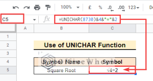 How to Insert Square Root Symbol (√) in Google Sheets (3 Ways)