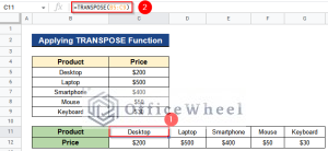 How to Transpose Columns to Rows in Google Sheets (3 Methods)