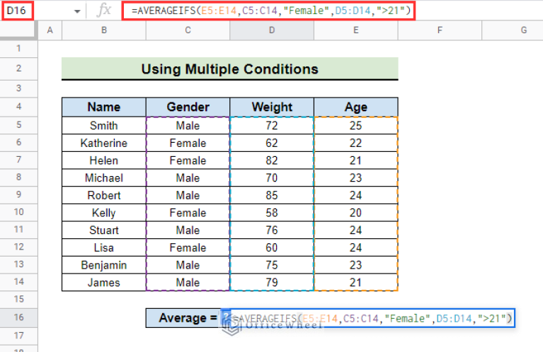 How to Use AVERAGEIFS Function in Google Sheets (4 Examples)