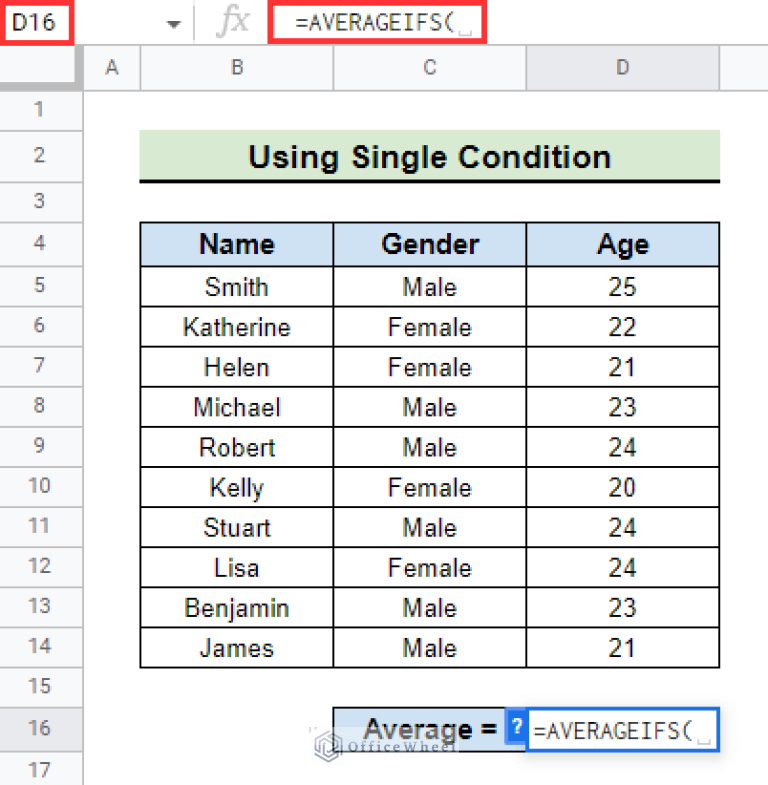 How to Use AVERAGEIFS Function in Google Sheets (4 Examples)