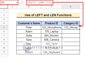 How to Use LEFT Function in Google Sheets (5 Suitable Examples)