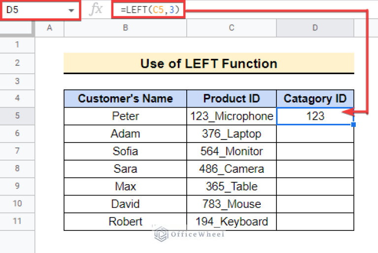 How to Use LEFT Function in Google Sheets (5 Suitable Examples)