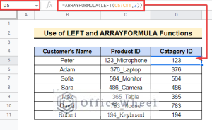 How to Use LEFT Function in Google Sheets (5 Suitable Examples)