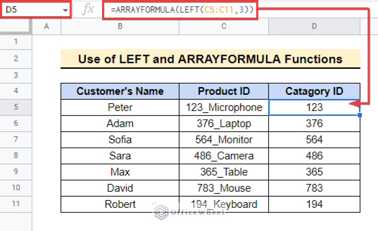 How to Use LEFT Function in Google Sheets (5 Suitable Examples)