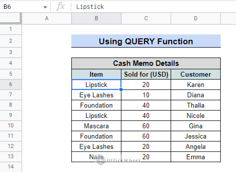How to Merge Duplicate Rows in Google Sheets - OfficeWheel