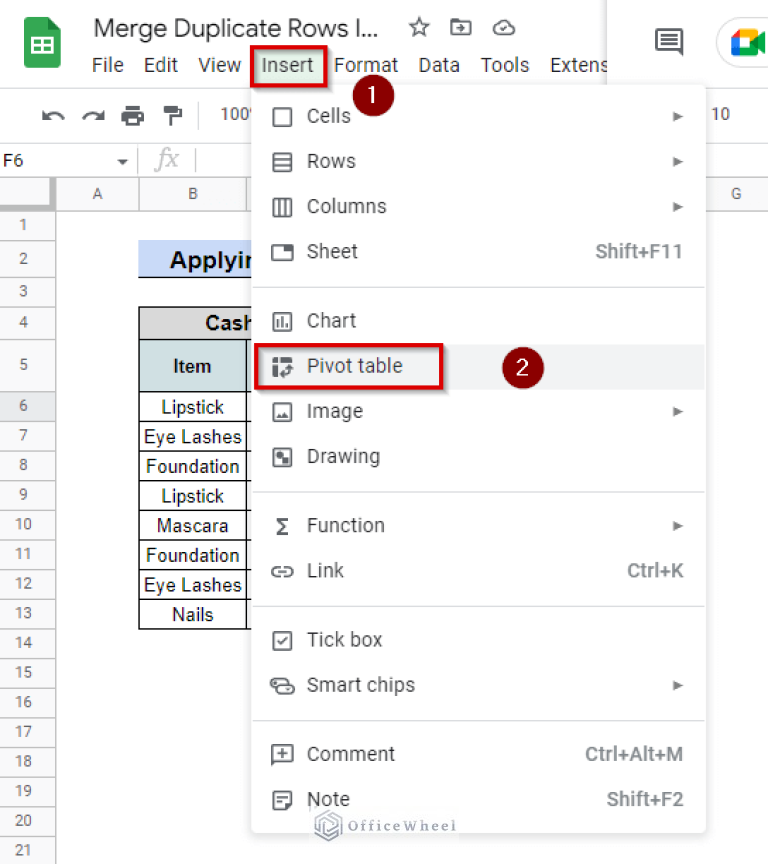 How to Merge Duplicate Rows in Google Sheets - OfficeWheel