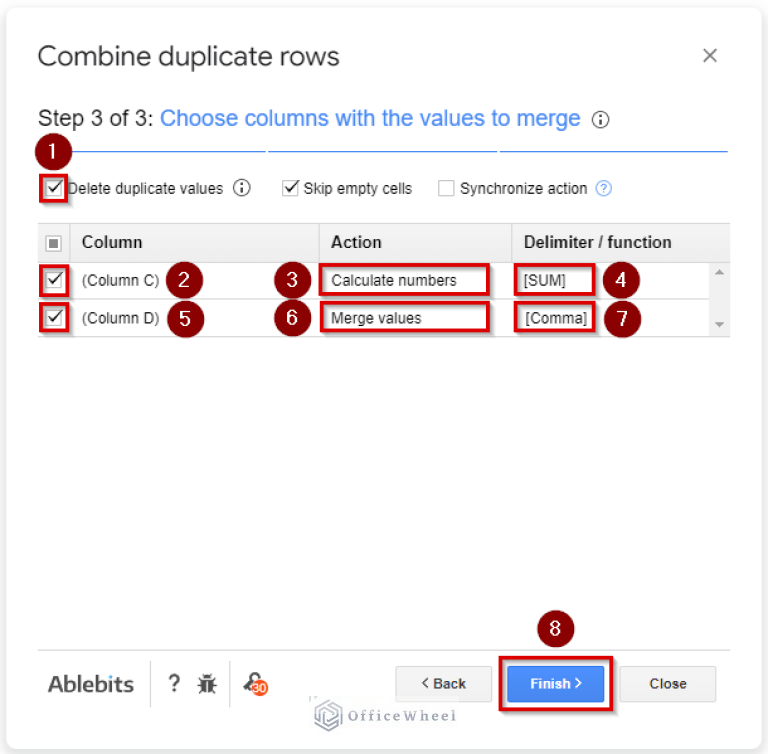 How to Merge Duplicate Rows in Google Sheets - OfficeWheel