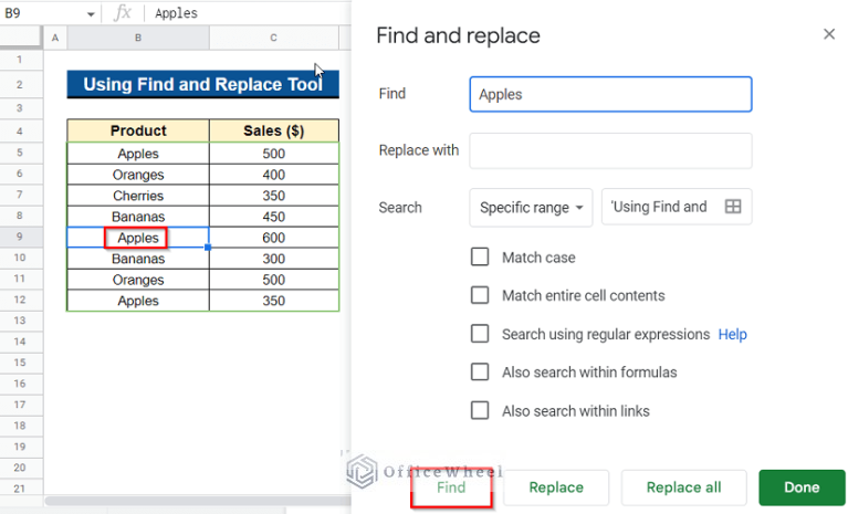 How to Search for Text in Range in Google Sheets (4 Simple Ways)