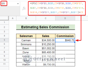 How to Use IFS Function in Google Sheets with Multiple Conditions