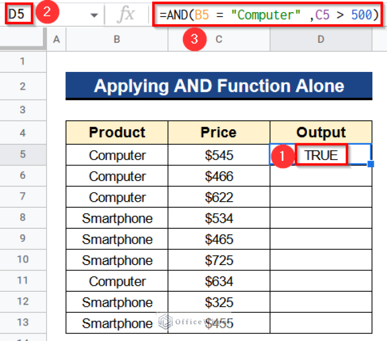 How to Use AND Function in Google Sheets (4 Useful Examples)