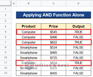How to Use AND Function in Google Sheets (4 Useful Examples)