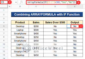 How to Use ARRAYFORMULA with IF Function in Google Sheets