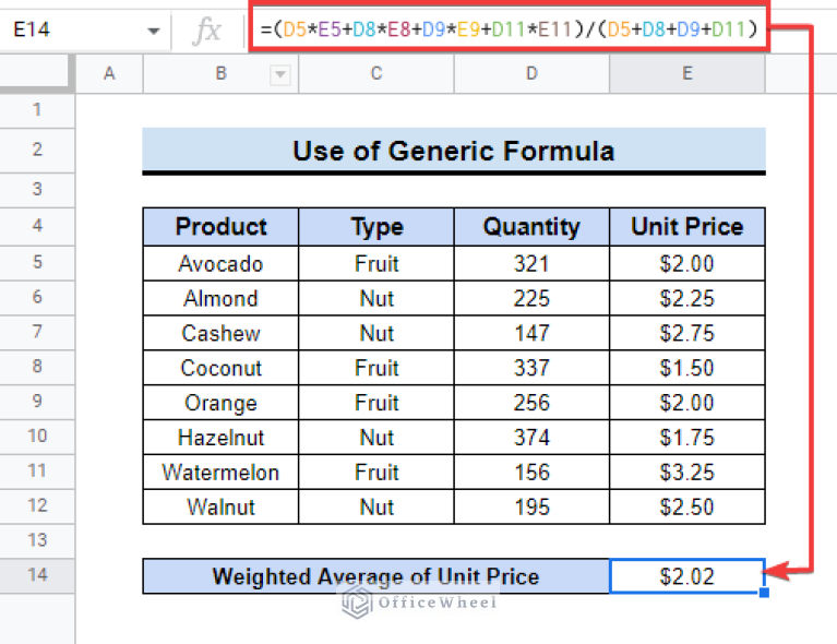 How to Calculate Conditional Weighted Average in Google Sheets How to Calculate Conditional Weighted Average in Google Sheets