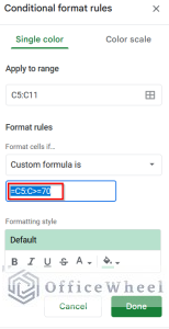 Google Sheets Copy Conditional Formatting but Change Reference Cell