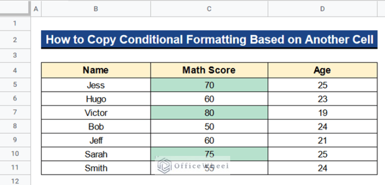 Google Sheets Copy Conditional Formatting but Change Reference Cell