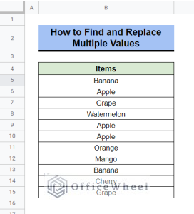 How to Find and Replace Multiple Values in Google Sheets