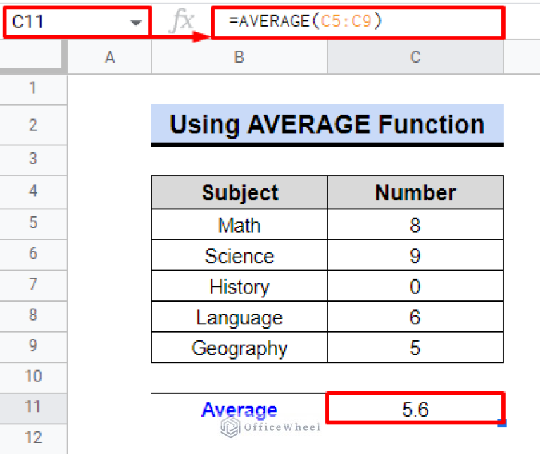 How to Average in Google Sheets If Value Is Not 0 (2 Simple Ways)