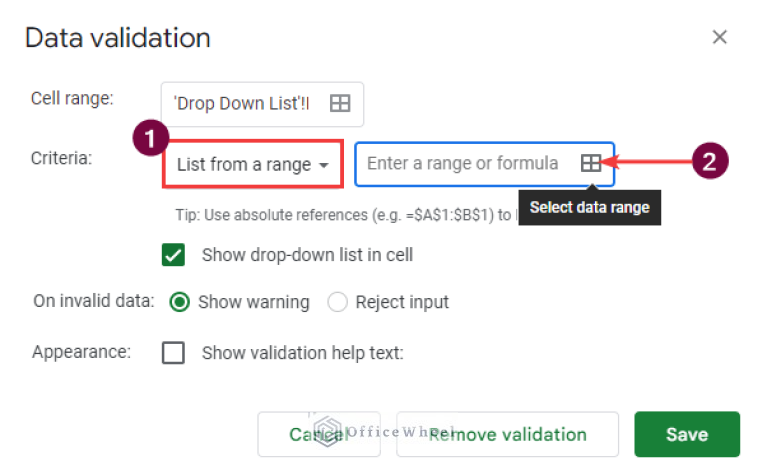 Create Drop Down List for Multiple Selection in Google Sheets