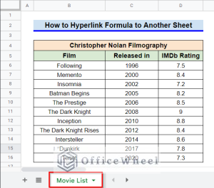 How to Hyperlink Data to Another Sheet with Formula in Google Sheets